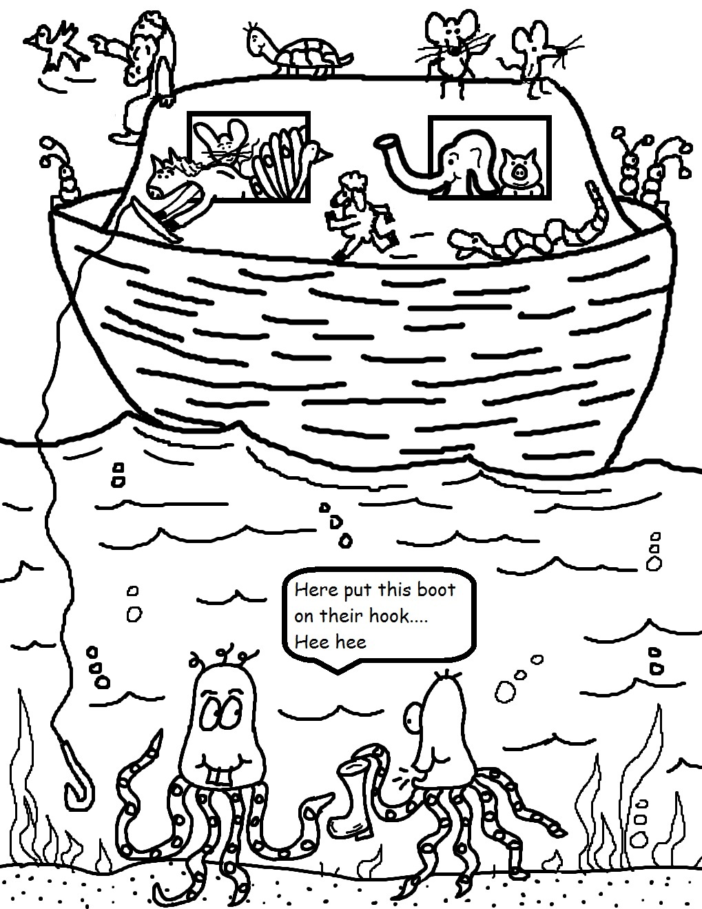 Gambar Noah Coloring Page Printable Sheet God Guided Ark Pages Di gambar-noah-coloring-page-printable-sheet-god-guided-ark-pages-di